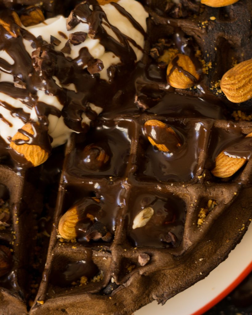 Waffles de chocolate sin gluten ni lactosa – Mi Corazón de Arroz